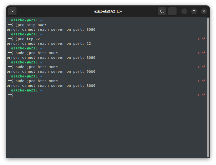 error: cannot reach server · Issue #103 · azimjohn/jprq · GitHub