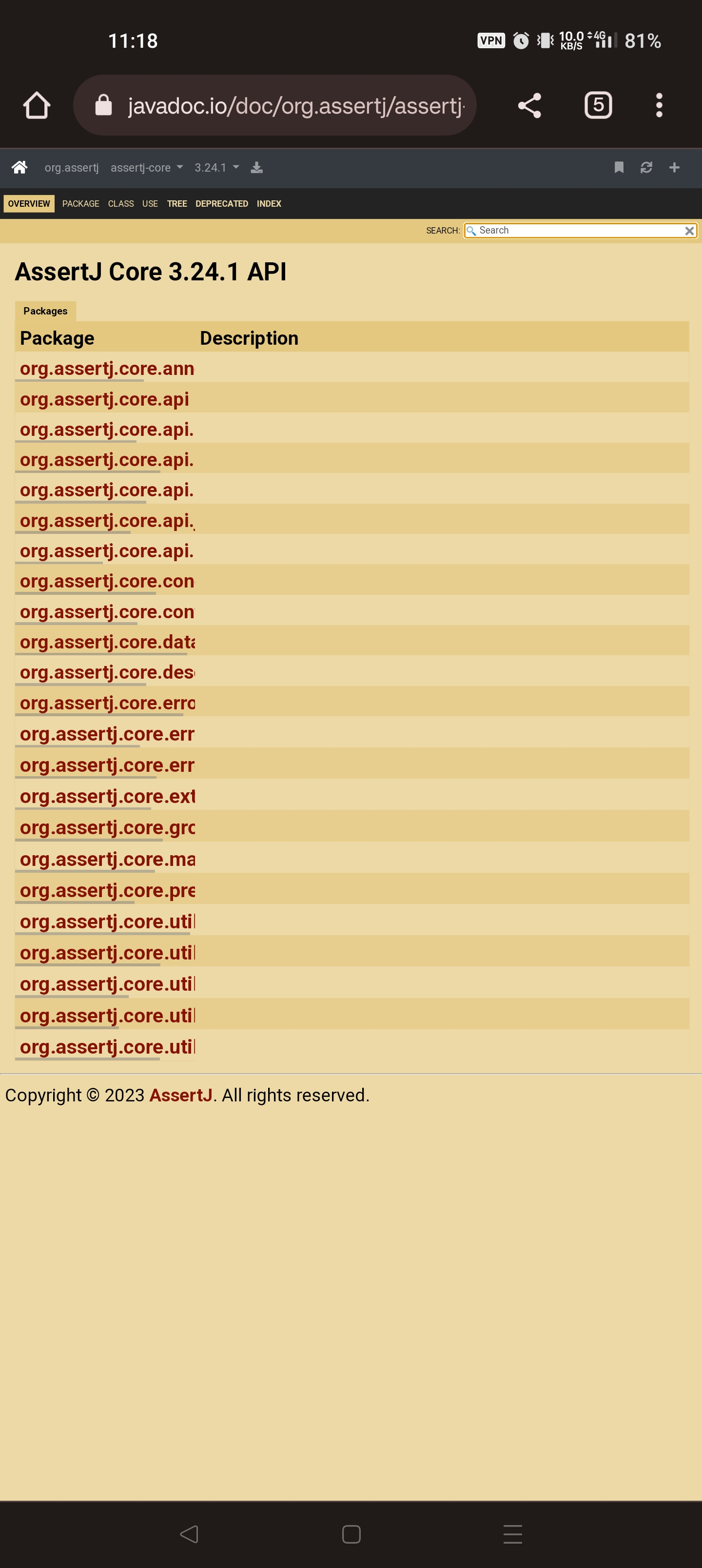 CSS on JavaDocs for vertical displays hides package names · Issue #2904 · assertj/assertj · GitHub