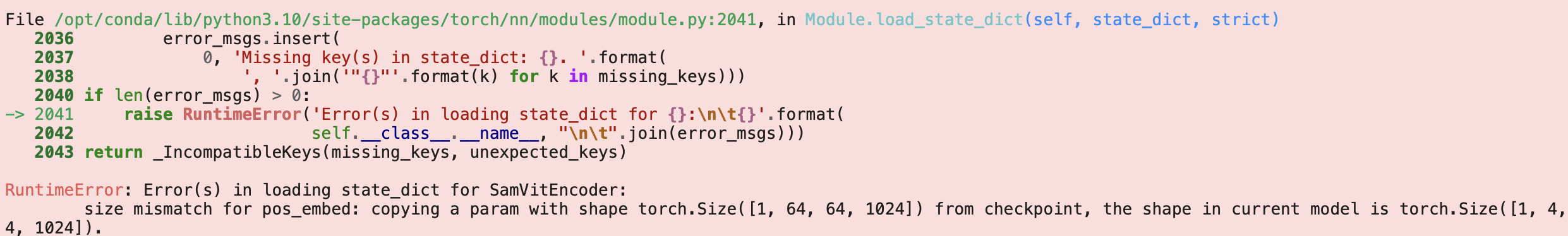 RuntimeError: Error(s) in loading state_dict for Sam · Issue #39 · facebookresearch/segment ...