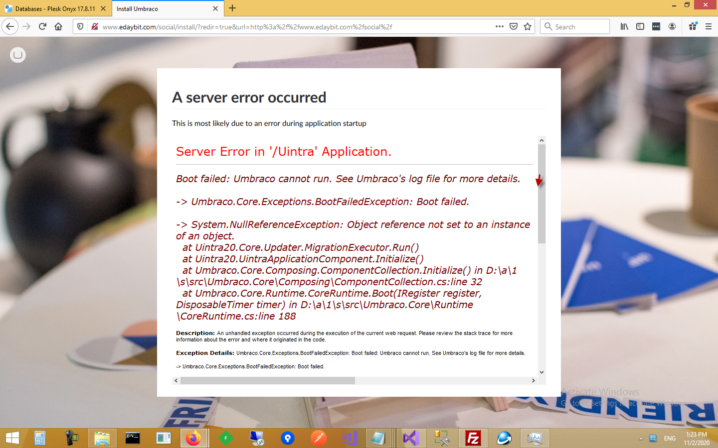 Failed to install to virtual directory. · Issue #123 · Uintra/Uintra · GitHub