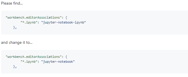 Notebook created in VSCode Tries to Save as JSON · Issue #147657 · microsoft/vscode · GitHub