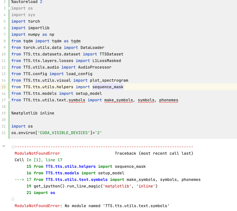 [Bug] Notebooks don't work on branch dev · Issue #2145 · coqui-ai/TTS · GitHub