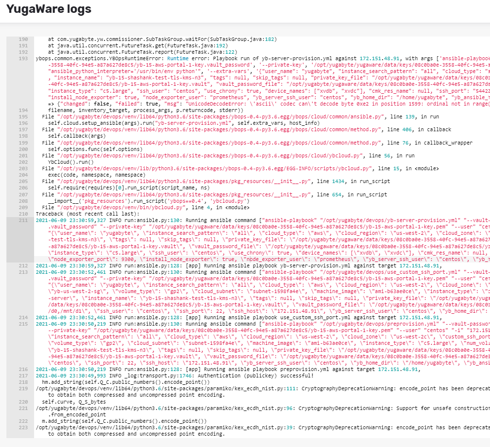 [Platform] Do not reverse the logs · Issue #8836 · yugabyte/yugabyte-db · GitHub