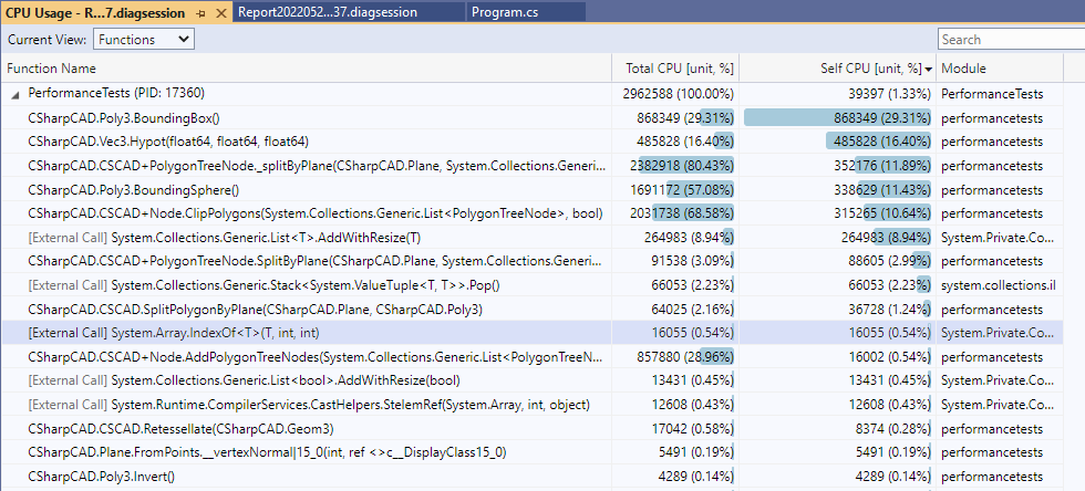Output profiling from C# that might prove useful to JSCAD development. · Issue #1096 · jscad ...