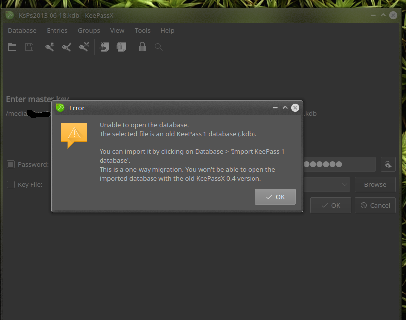 Please improve opening old database files error note · Issue #6950 · keepassxreboot/keepassxc ...