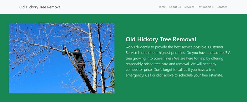 GitHub - knkolbow/Old-Hickory-Company-Website: Company website using Bootstrap, HTML5, and CSS
