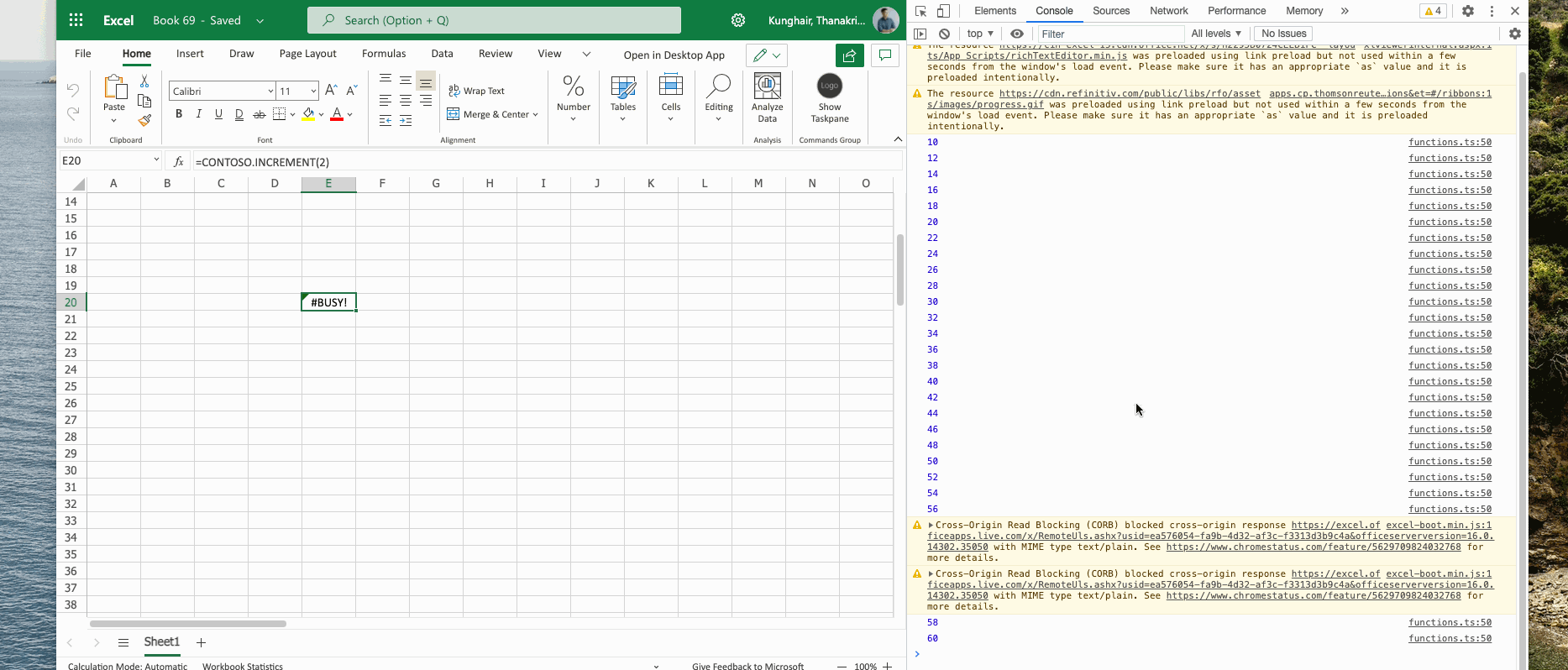 Custom Functions with StreamingInvocation show #BUSY! indefinitely. · Issue #1975 · OfficeDev ...