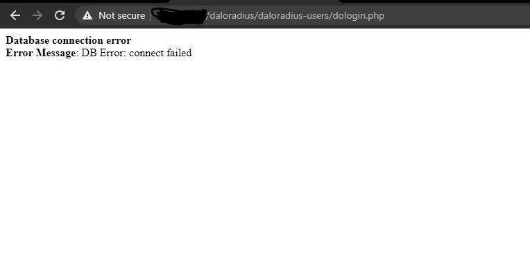 Daloradius user portal db error · Issue #189 · lirantal/daloradius · GitHub