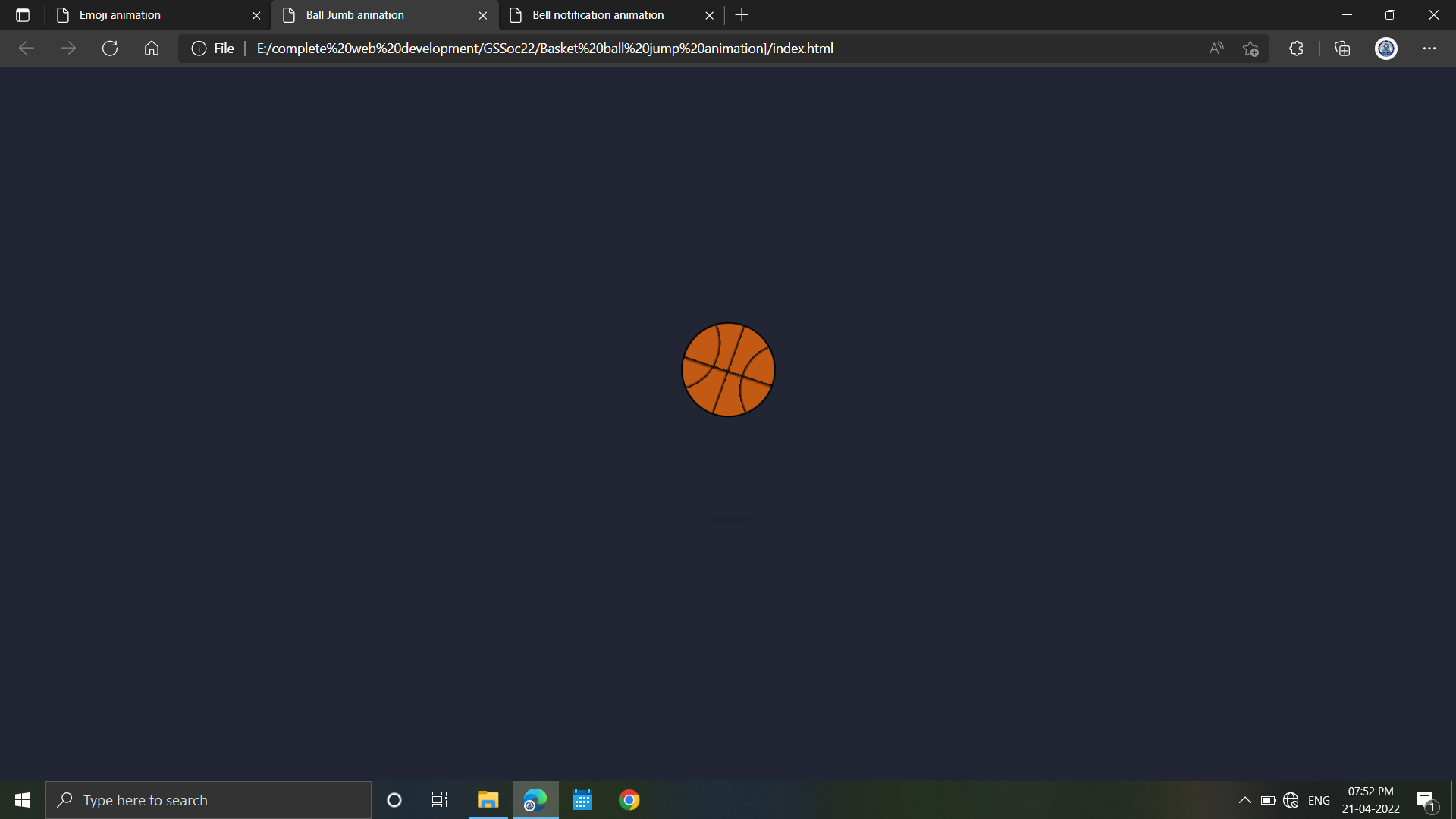 Basket ball jump animation. · Issue #558 · arpit456jain/Amazing-Css-Effects · GitHub