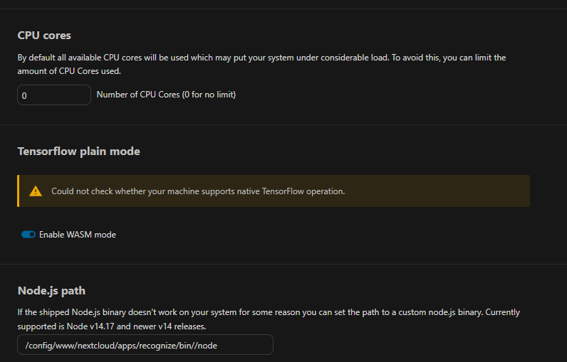 Recognize does not detect my CPU (AMD Ryzen 5 PRO 4650G) eventhough it's detected by nextcloud ...