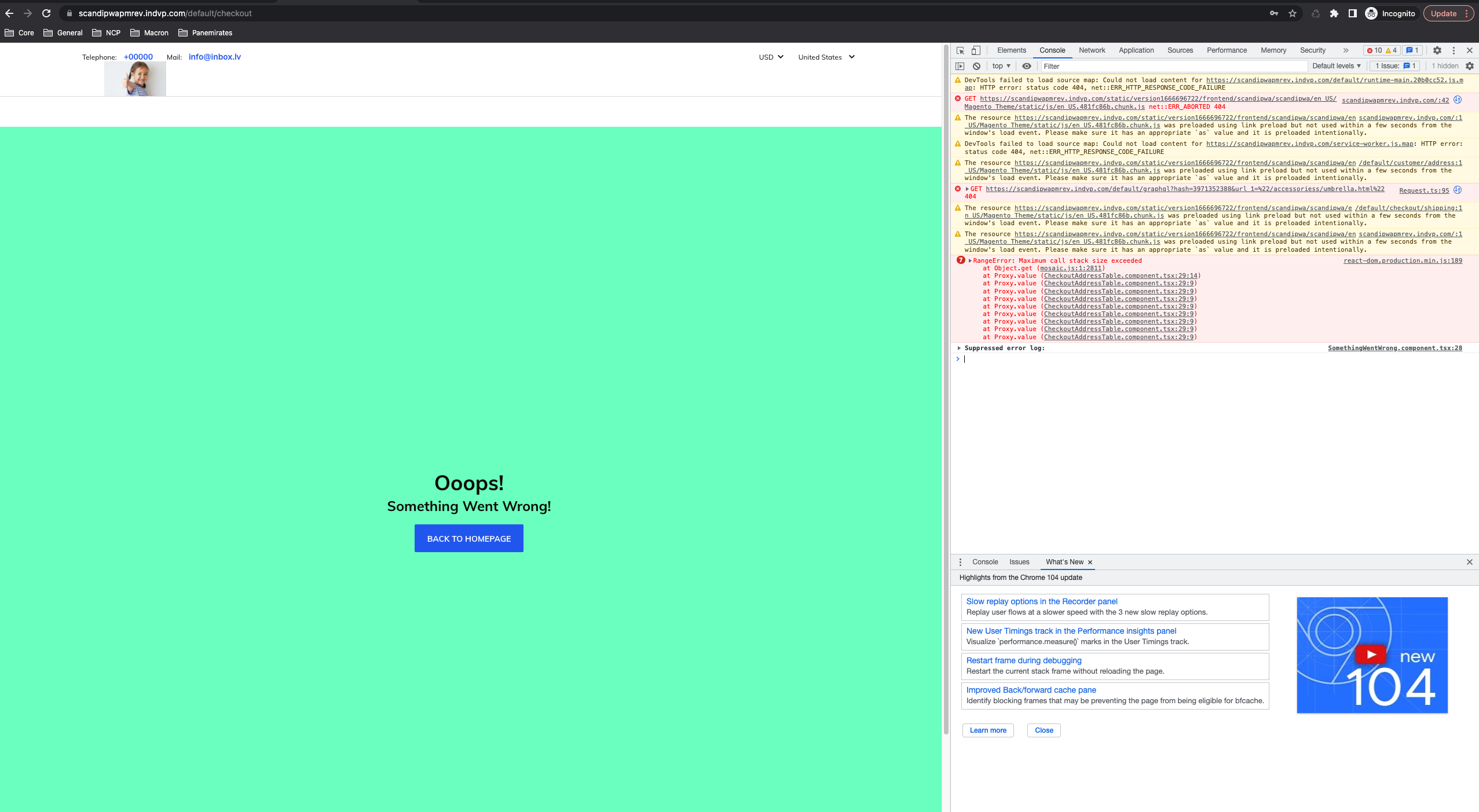 Ooops page appears when user with saved address opens checkout page · Issue #5244 · scandipwa ...