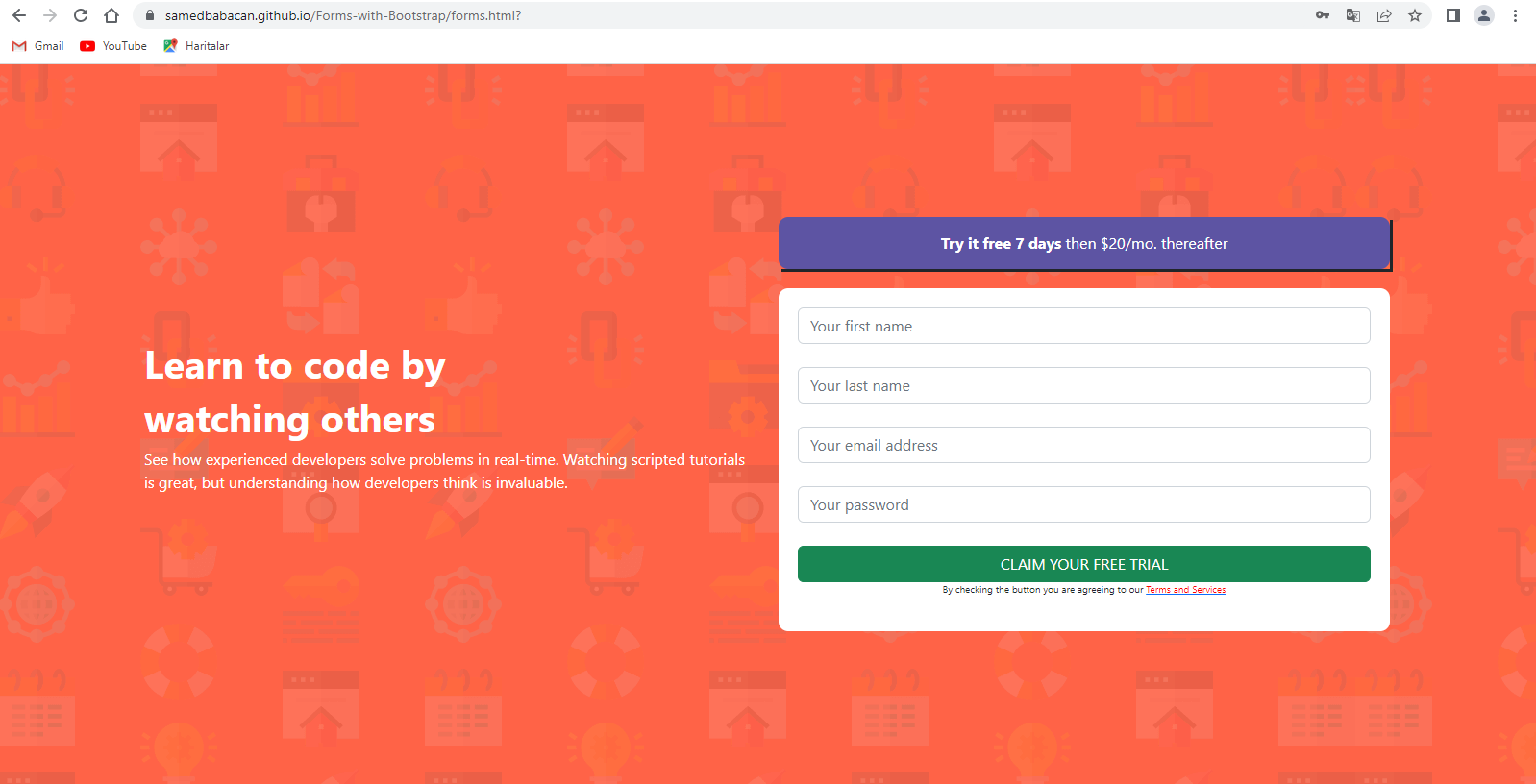 Github Samedbabacan Forms With Bootstrap