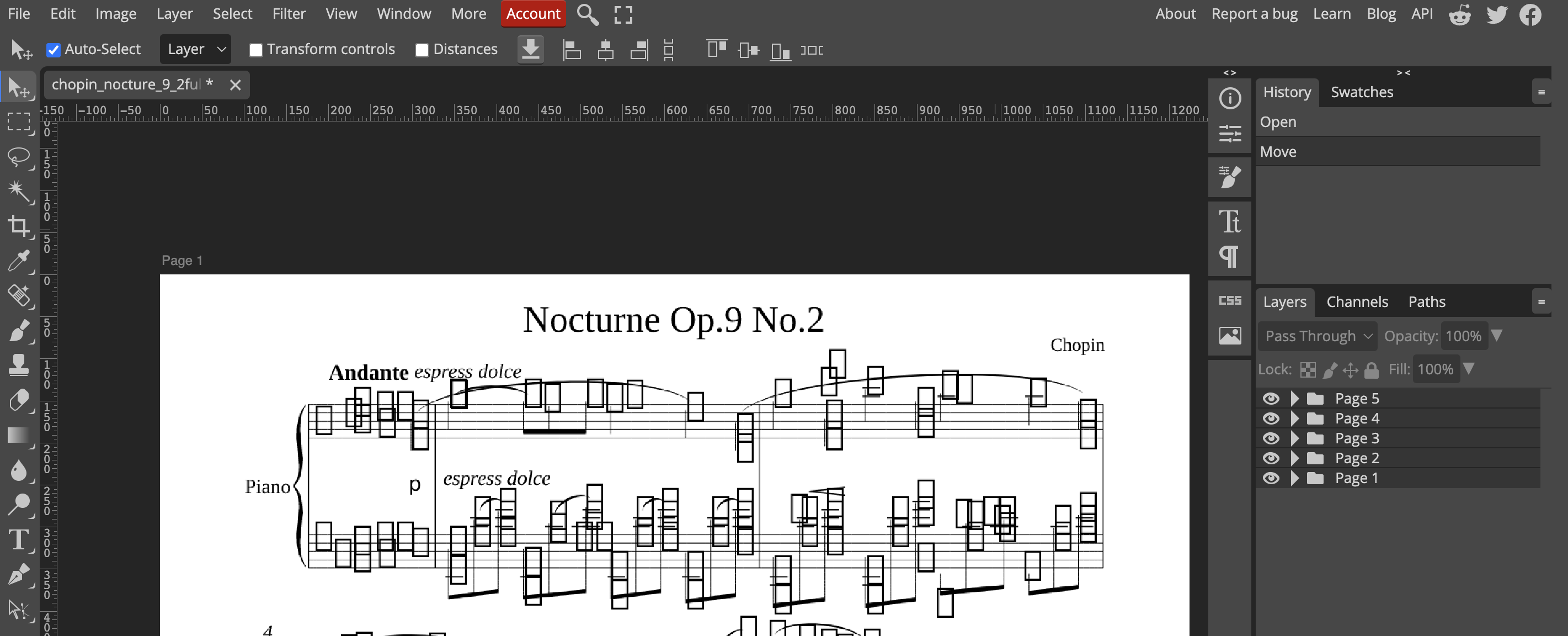 Support Sheet Music · Issue 5320 · Photopea Photopea · Github