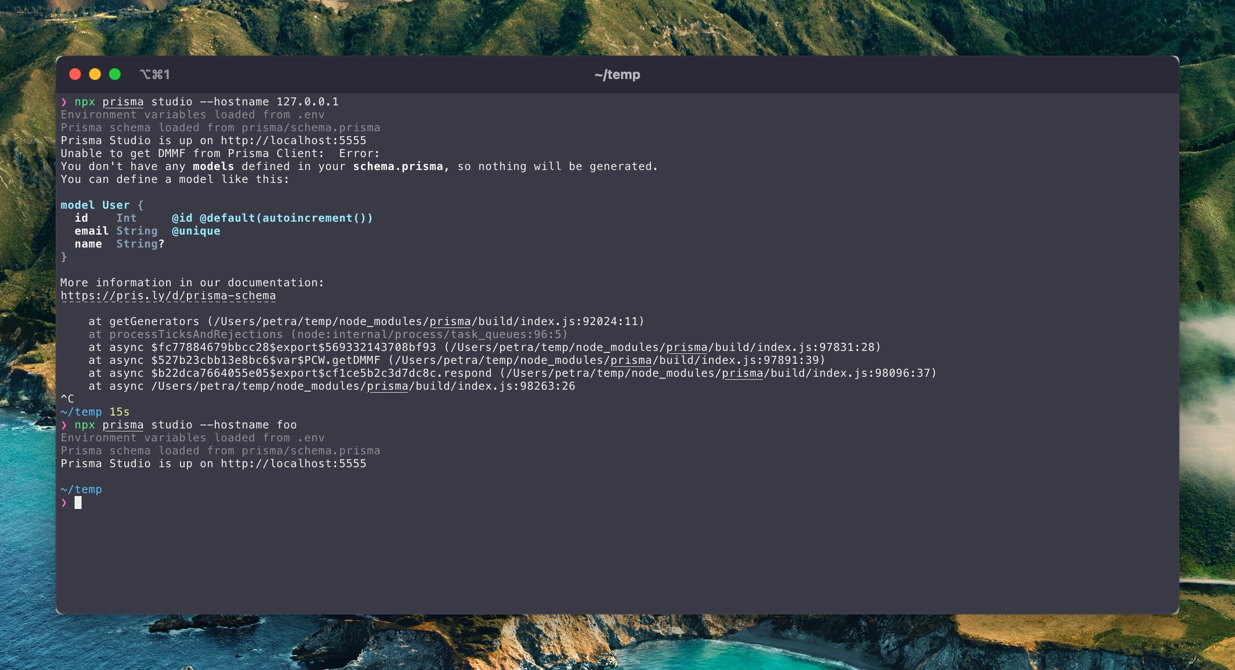 Specifying a --hostname is only partially applied · Issue #993 · prisma/studio · GitHub