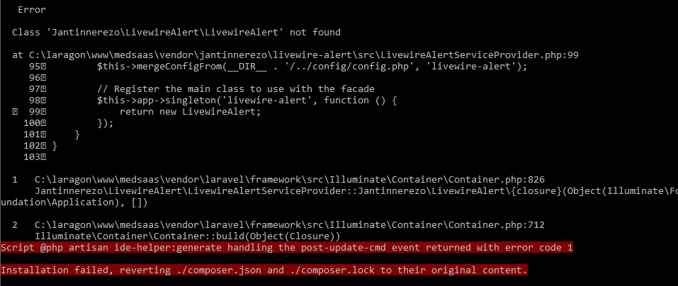 Unable to install livewire alert · Issue #23 · jantinnerezo/livewire-alert · GitHub
