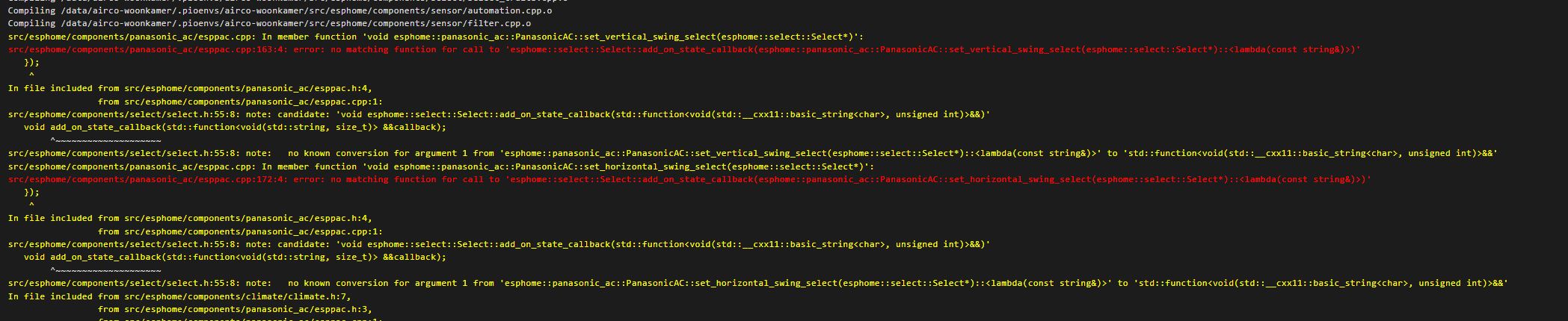Unable to update · Issue #80 · DomiStyle/esphome-panasonic-ac · GitHub