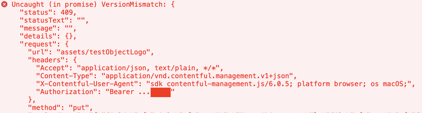 VersionMismatch on .createAssetWithId · Issue #422 · contentful/contentful-management.js · GitHub