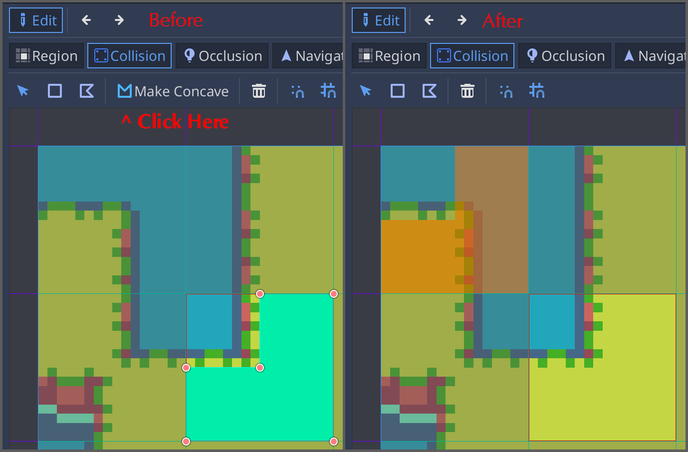"Make Concave" button in tileset moves polygon to top-left tile of autotile · Issue #36093 ...