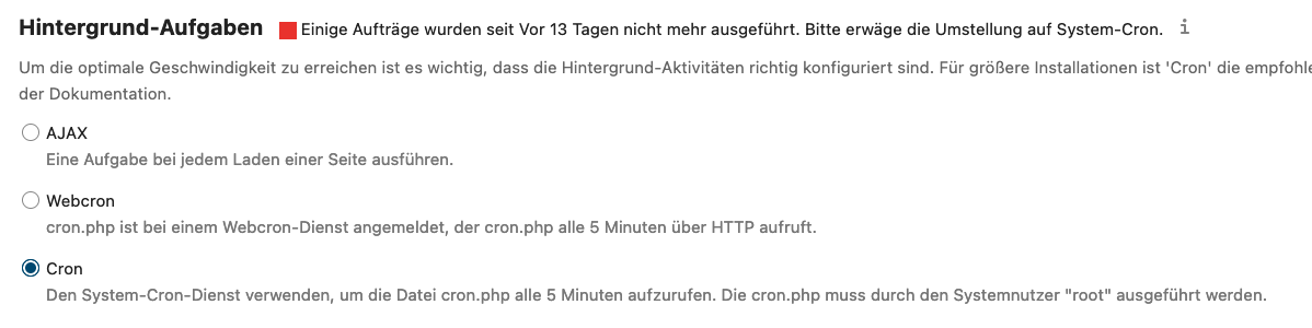 Cron didn't run for 13 days · Issue #1788 · nextcloud-snap/nextcloud-snap · GitHub