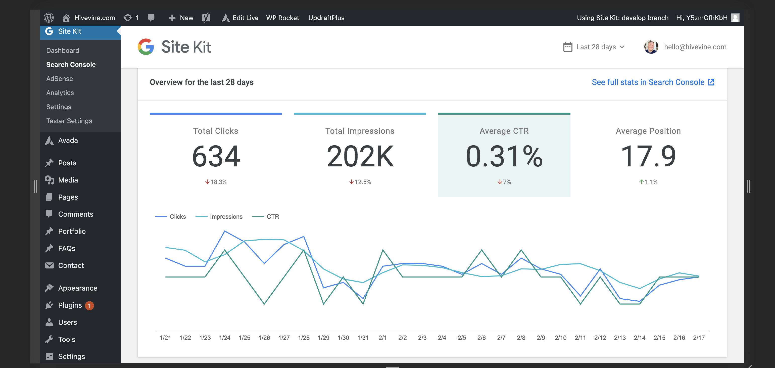Search Console dashboard overview chart display problems when more than ...