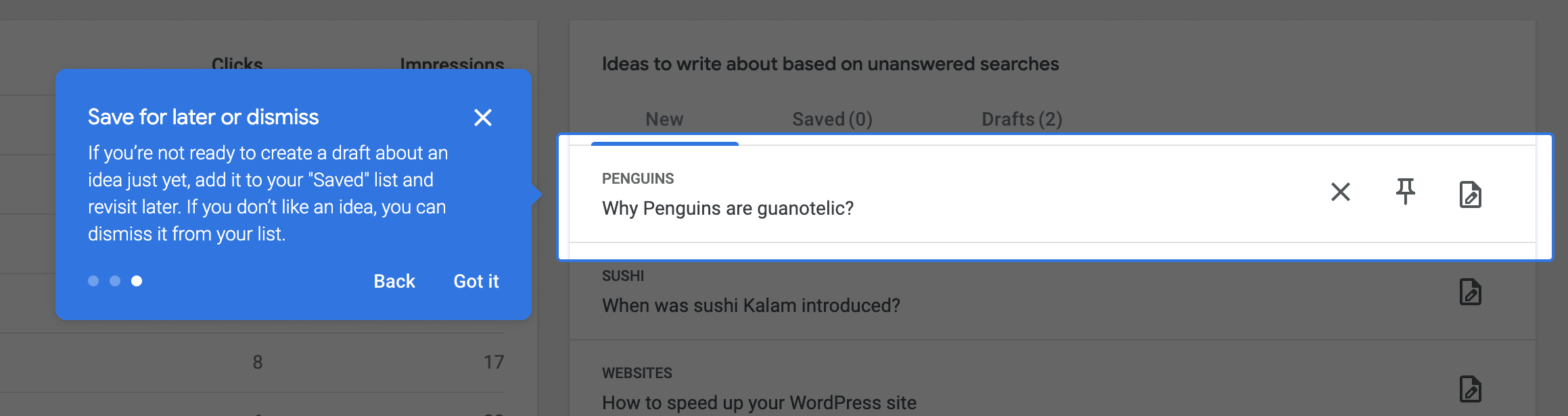 Implement Idea Hub module feature tour(s) · Issue #3524 · google/site-kit-wp · GitHub