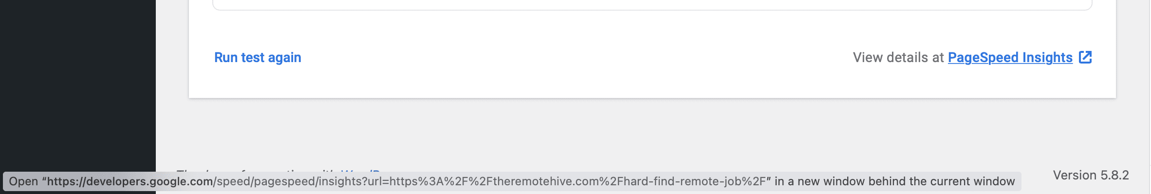 New PageSpeed Insights Tool URL changed behaviour of link on widget · Issue #4381 · google/site ...