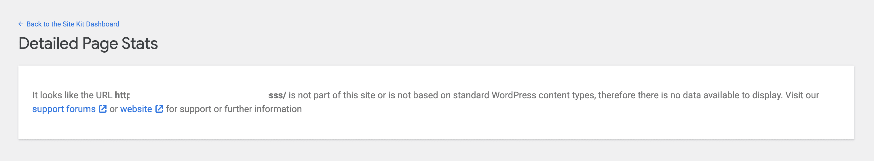 Invalid/non existent URL on Entity Dashboard · Issue #4287 · google/site-kit-wp · GitHub