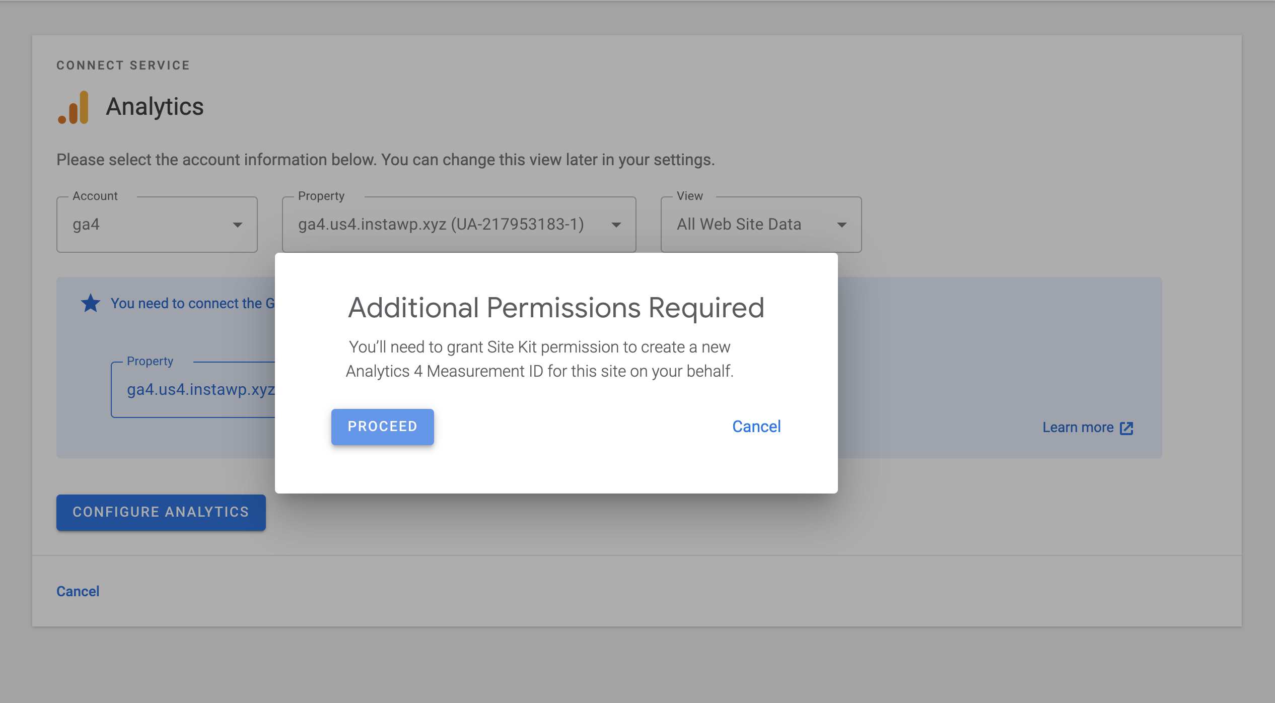 GA4 issues when connecting Analytics, unable to select or place snippet. · Issue #4677 · google ...