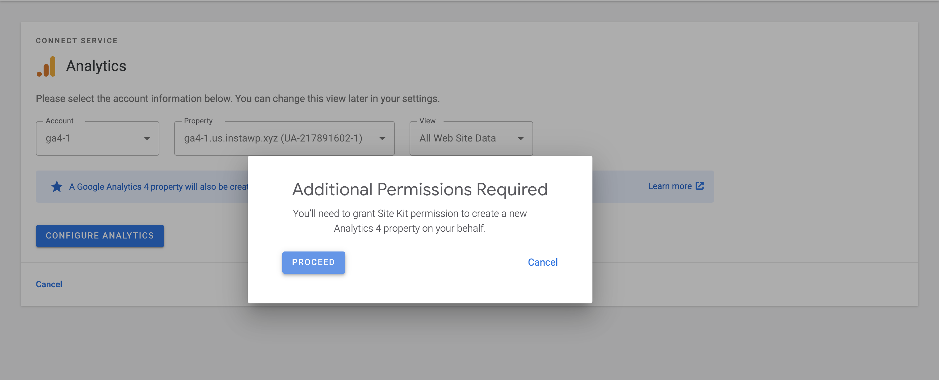 GA4 issues when connecting Analytics, unable to select or place snippet. · Issue #4677 · google ...