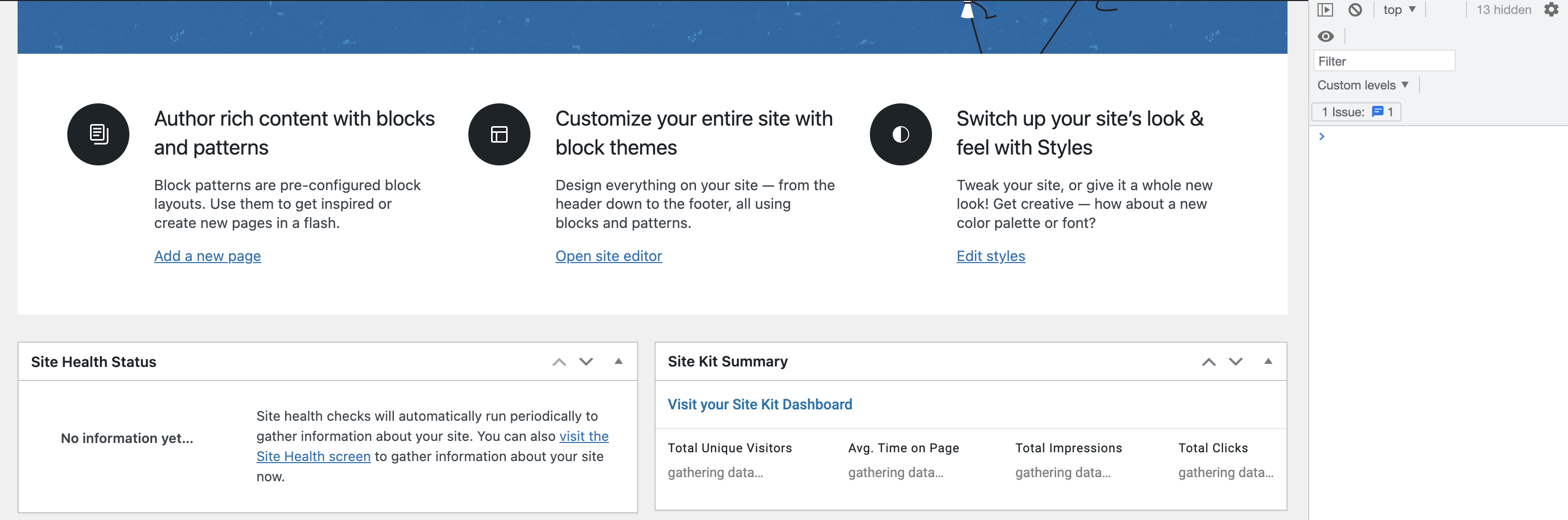 WP Dashboard: Update the popular pages widget to correctly display the gathering data state ...