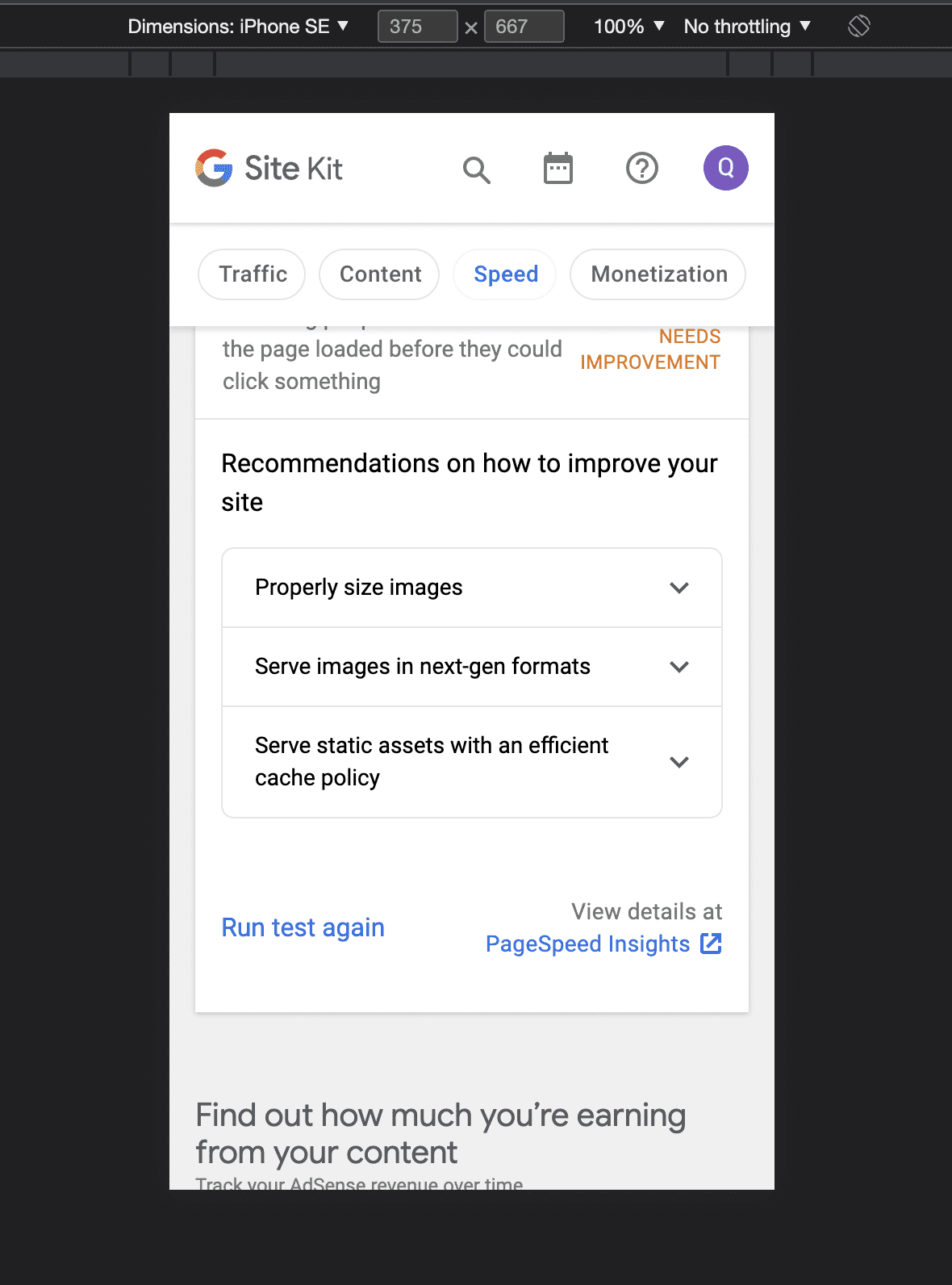 Content Overlaps on Mobile [Page Speed] · Issue #4497 · google/site-kit ...