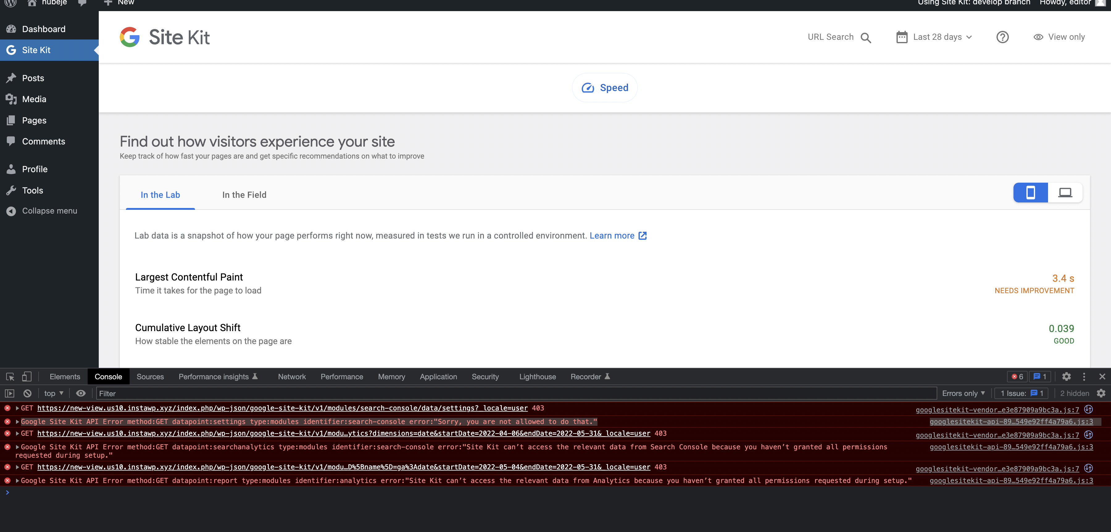 Shared dashboard triggers errors due to non-viewable widgets rendering · Issue #5305 · google ...