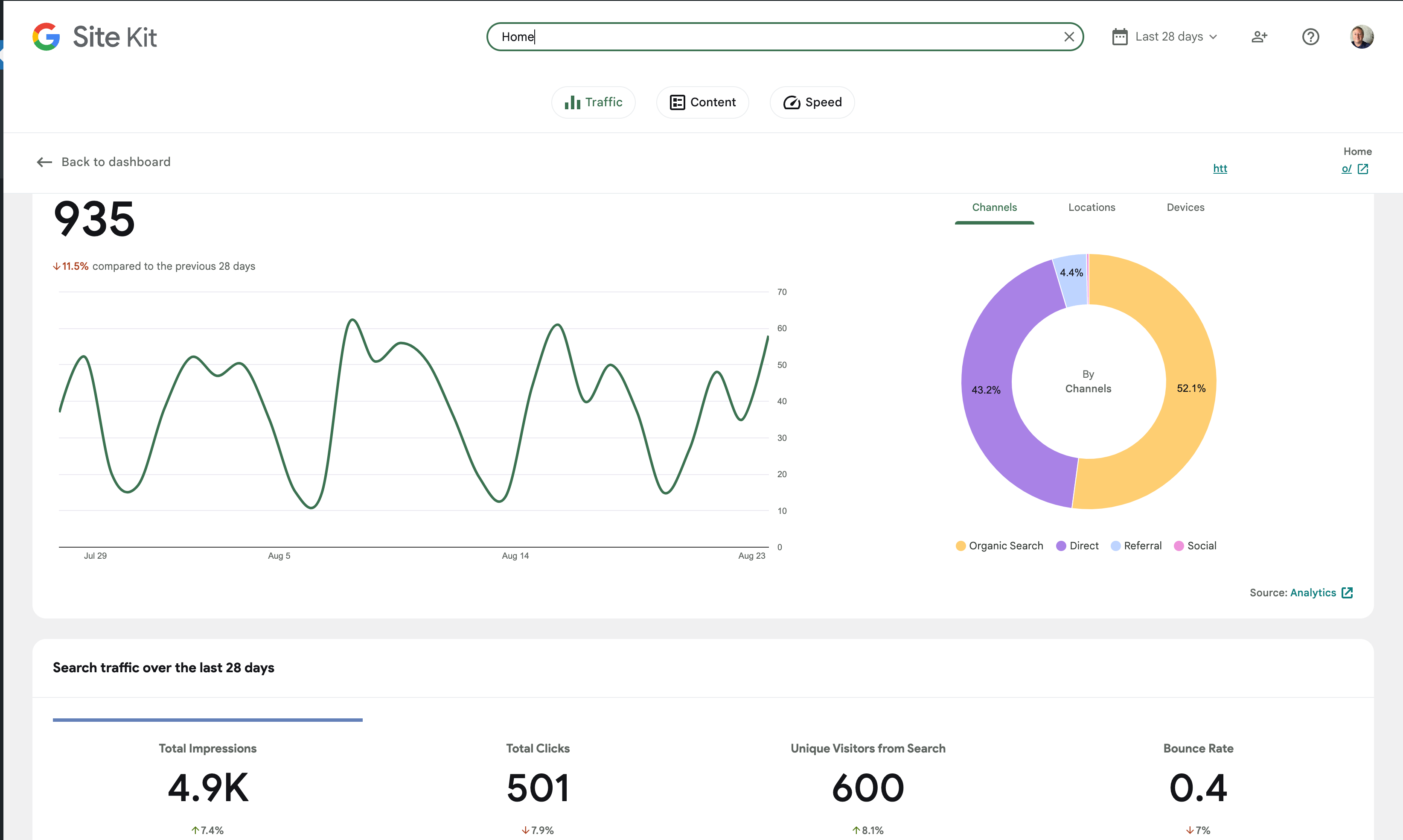 Limit shared requests for Analytics reports to metrics and dimensions used by the Site Kit ...