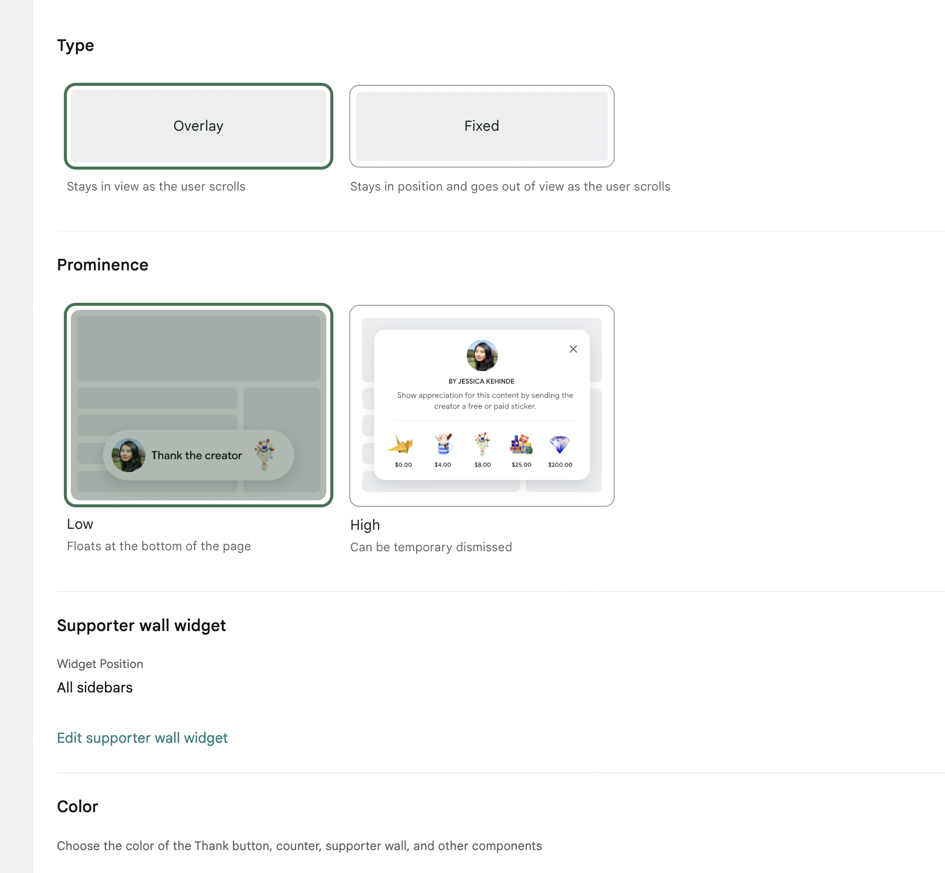 Supporter wall section is missing from setting page in edit mode · Issue #5736 · google/site-kit ...