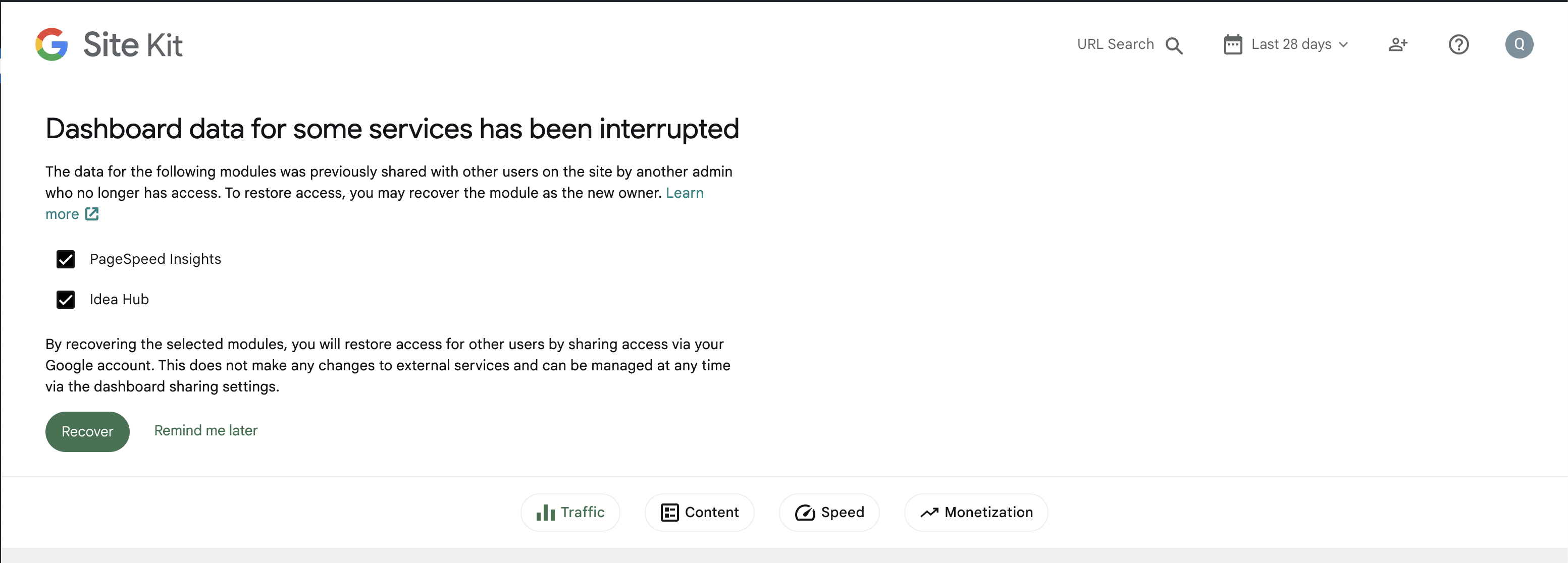 Refresh List Of Recoverable Modules From The Server After Recovering A Module · Issue 5287
