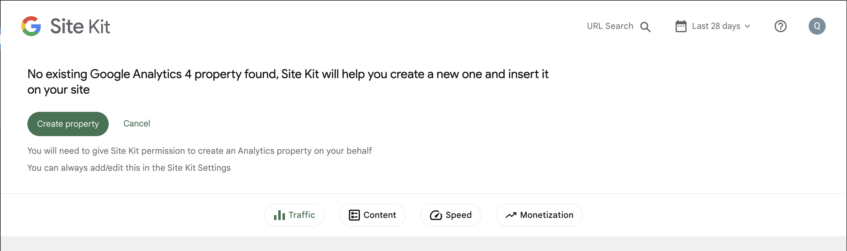 GA4 Activation Banner -> Setup Banner -> "existing property" variants: Only need edit scope when ...