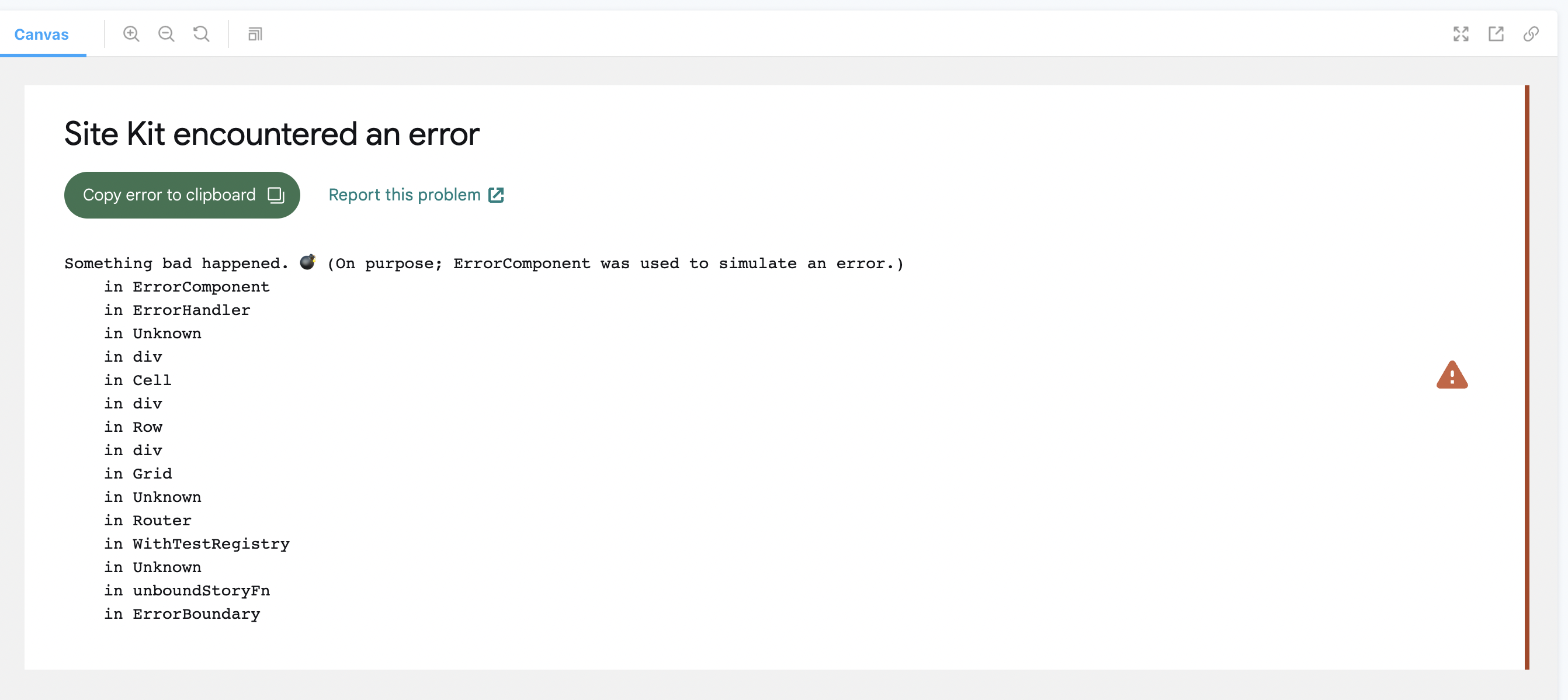 Error boundary UI has no space between button and report link · Issue #6005 · google/site-kit-wp ...