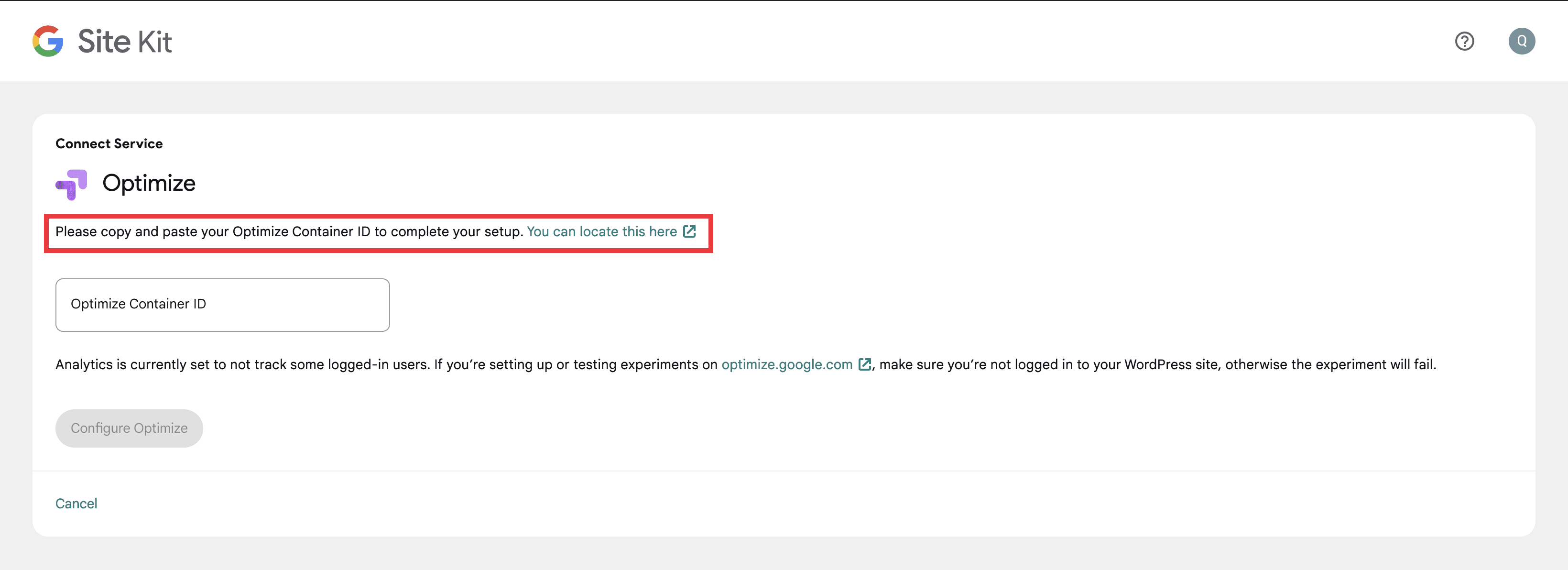 Improve instructions in Optimize setup · Issue #4064 · google/site-kit-wp · GitHub
