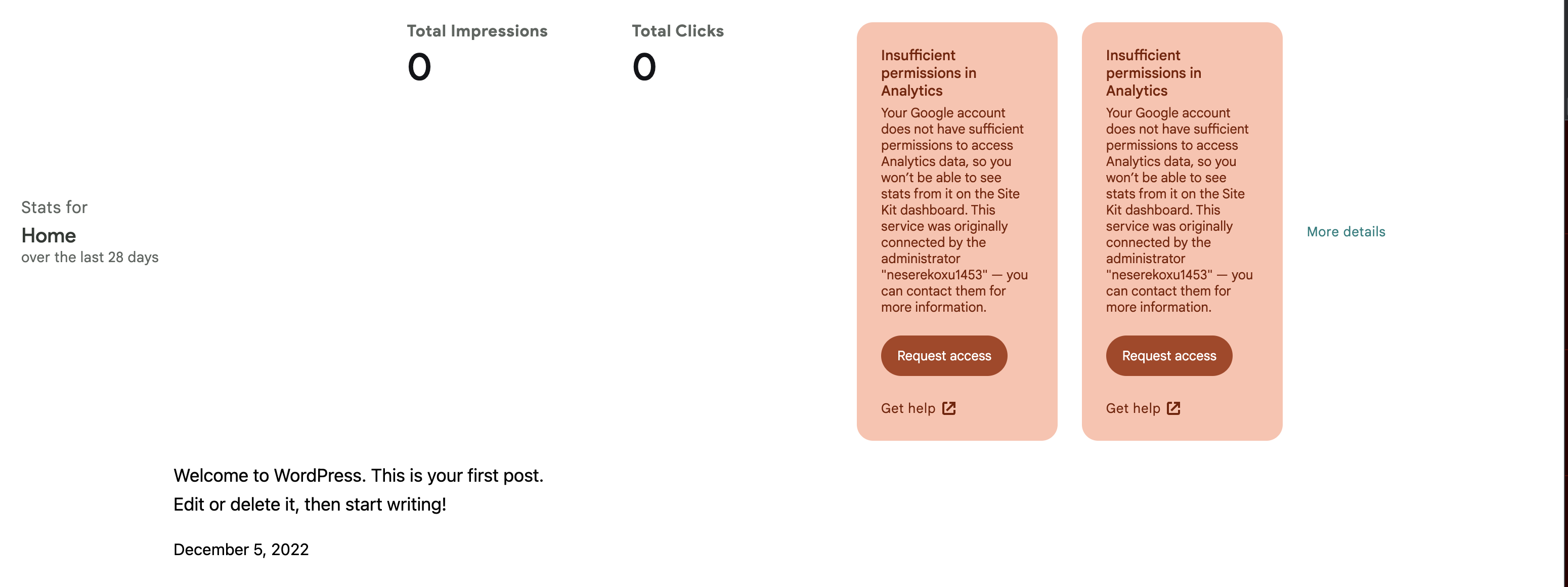 Styling Issues on Insufficient Permissions Message within Site Kit ...
