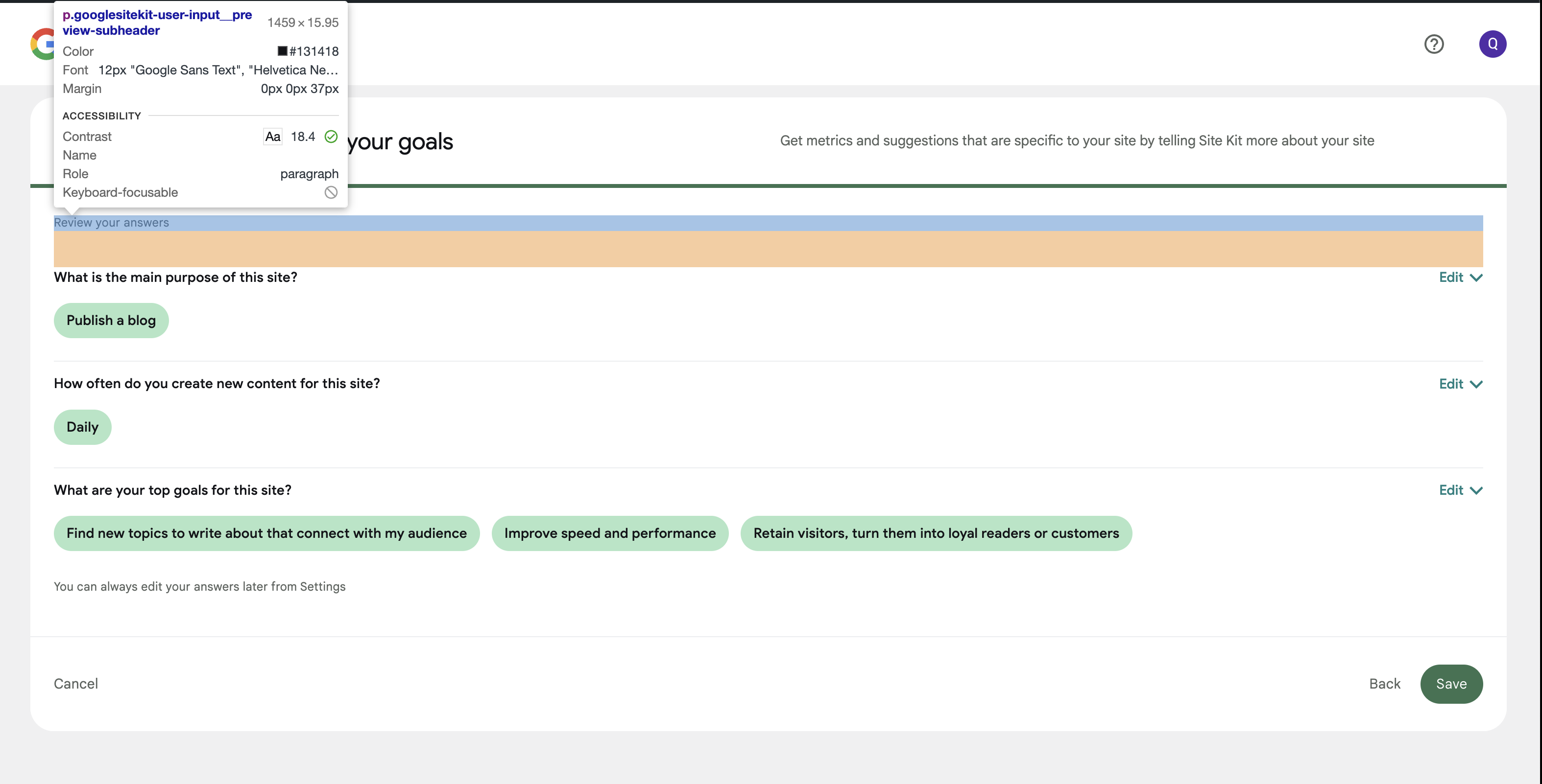 Implement new design for Review screen of User Input page with the new Inline Edit interface ...