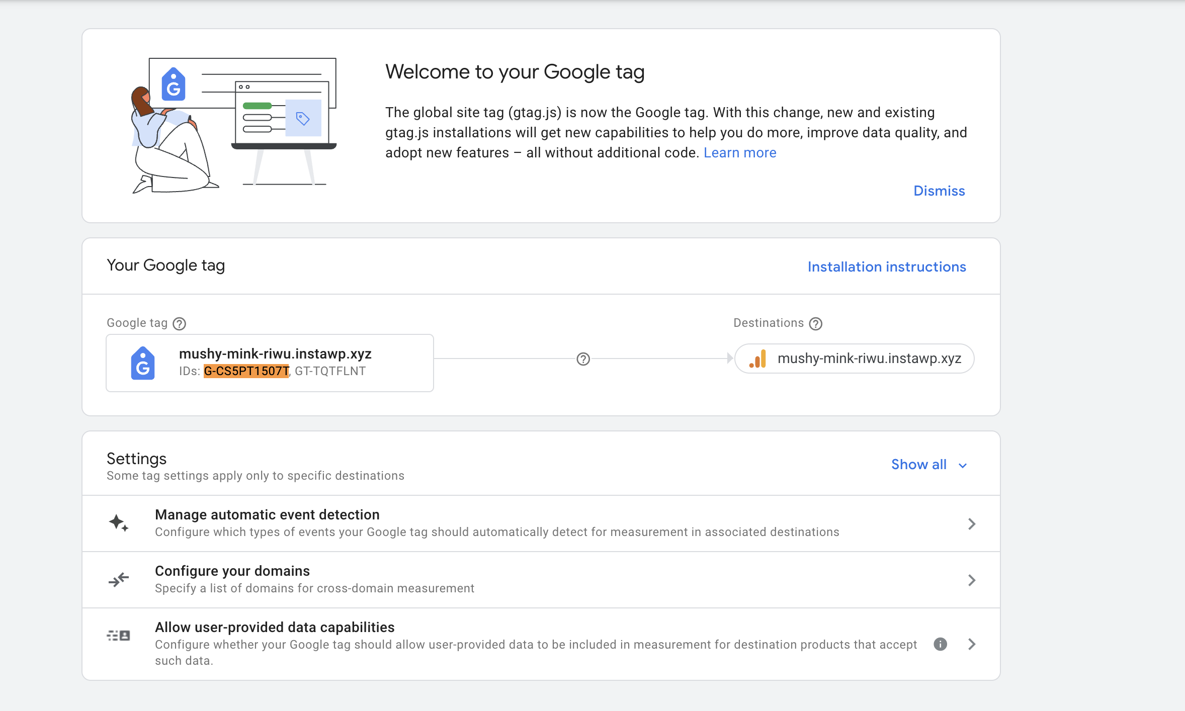 Update Analytics opt-out to use Google tag if set · Issue #6666 · google/site-kit-wp · GitHub
