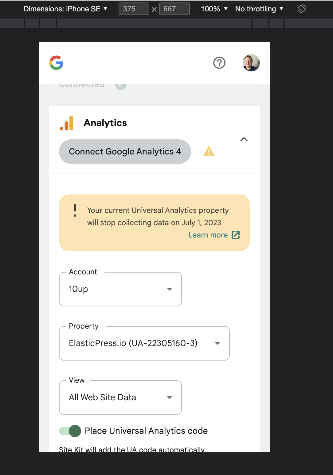 Warn about upcoming UA cut-off in Analytics settings · Issue #6556 · google/site-kit-wp · GitHub