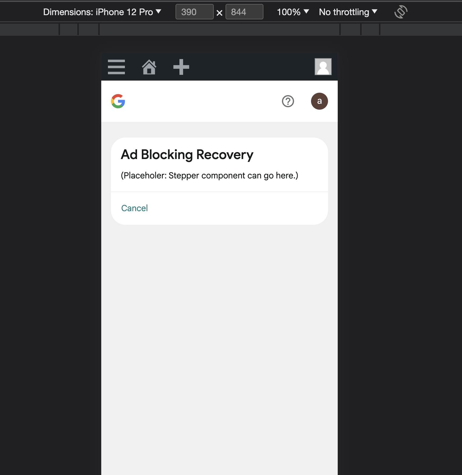 Create `adblockingrecoveryapp` Skeleton Component And Render It In The `ad Blocking Recovery 