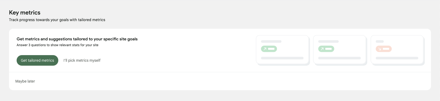 Remove Change Metrics link from above Key Metrics Setup CTA · Issue #7740 · google/site-kit-wp ...