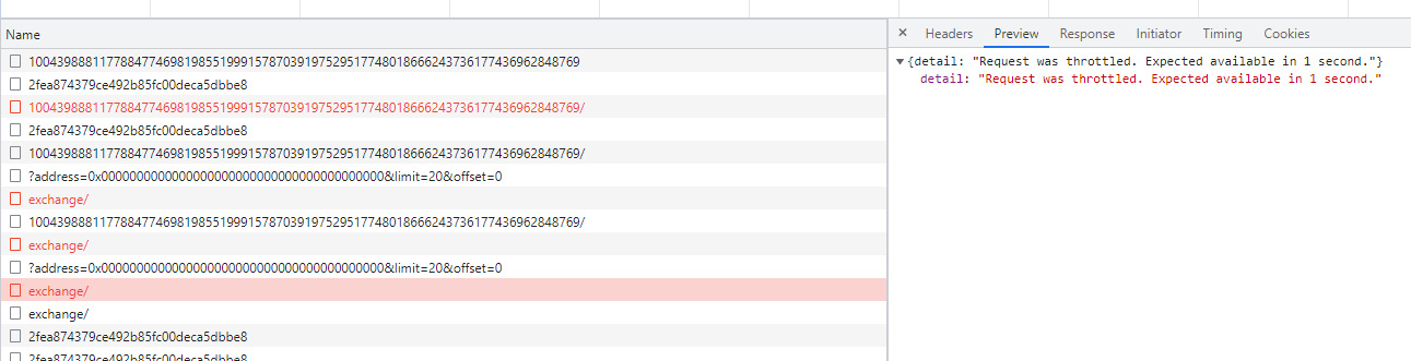 OpenSea-js 2.0.0 : createSellOrder() on Rinkeby leads to a 500 Error ...