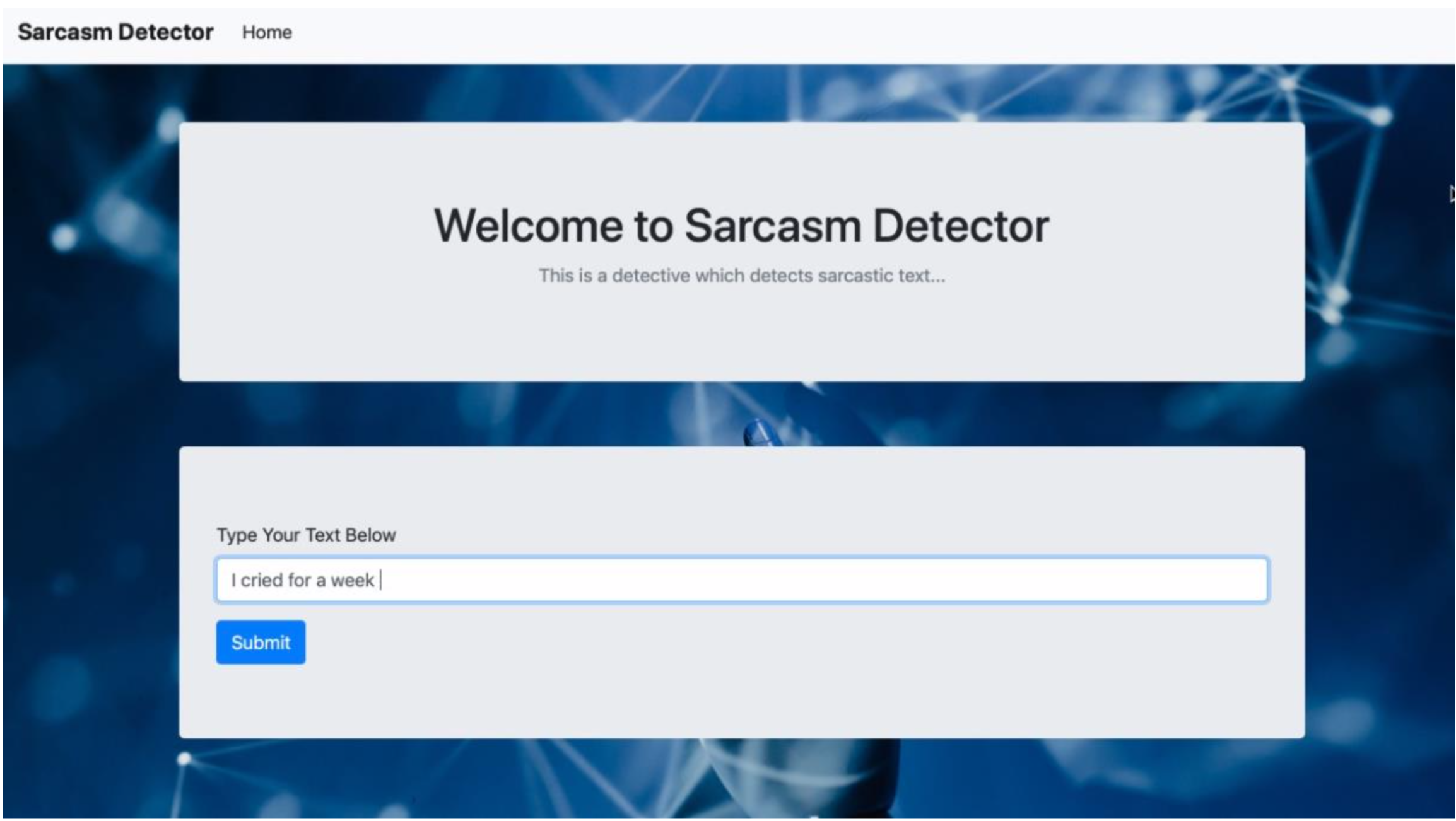 GitHub - IshaanBandekar/Sarcasm-Detector-website-using-React: The goal ...