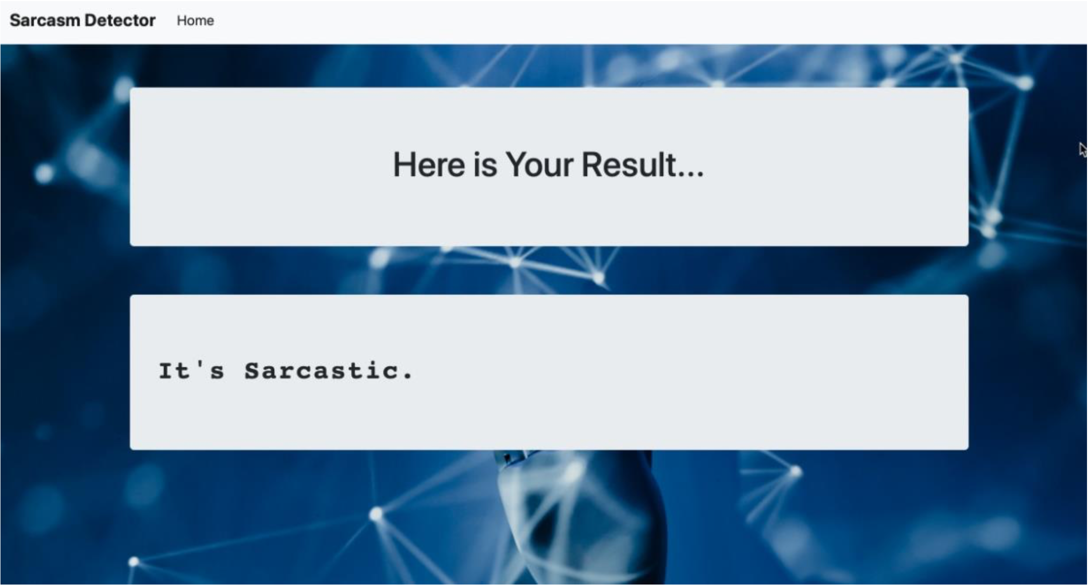 GitHub - IshaanBandekar/Sarcasm-Detector-website-using-React: The goal of Sarcasm Detection is ...