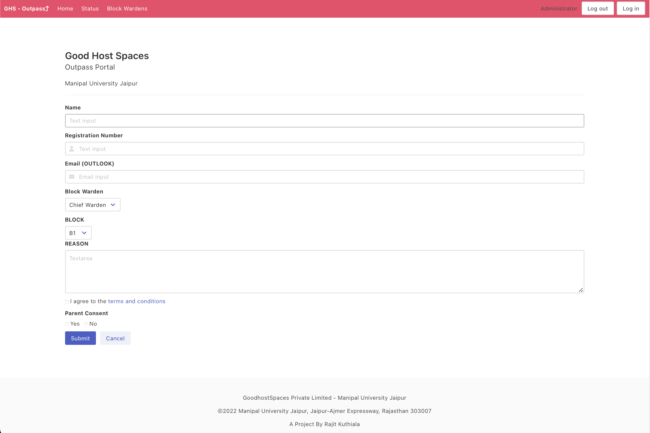 GitHub - rajitk13/GHS-Outpass: Rajit Kuthiala - Webtech Lab Project
