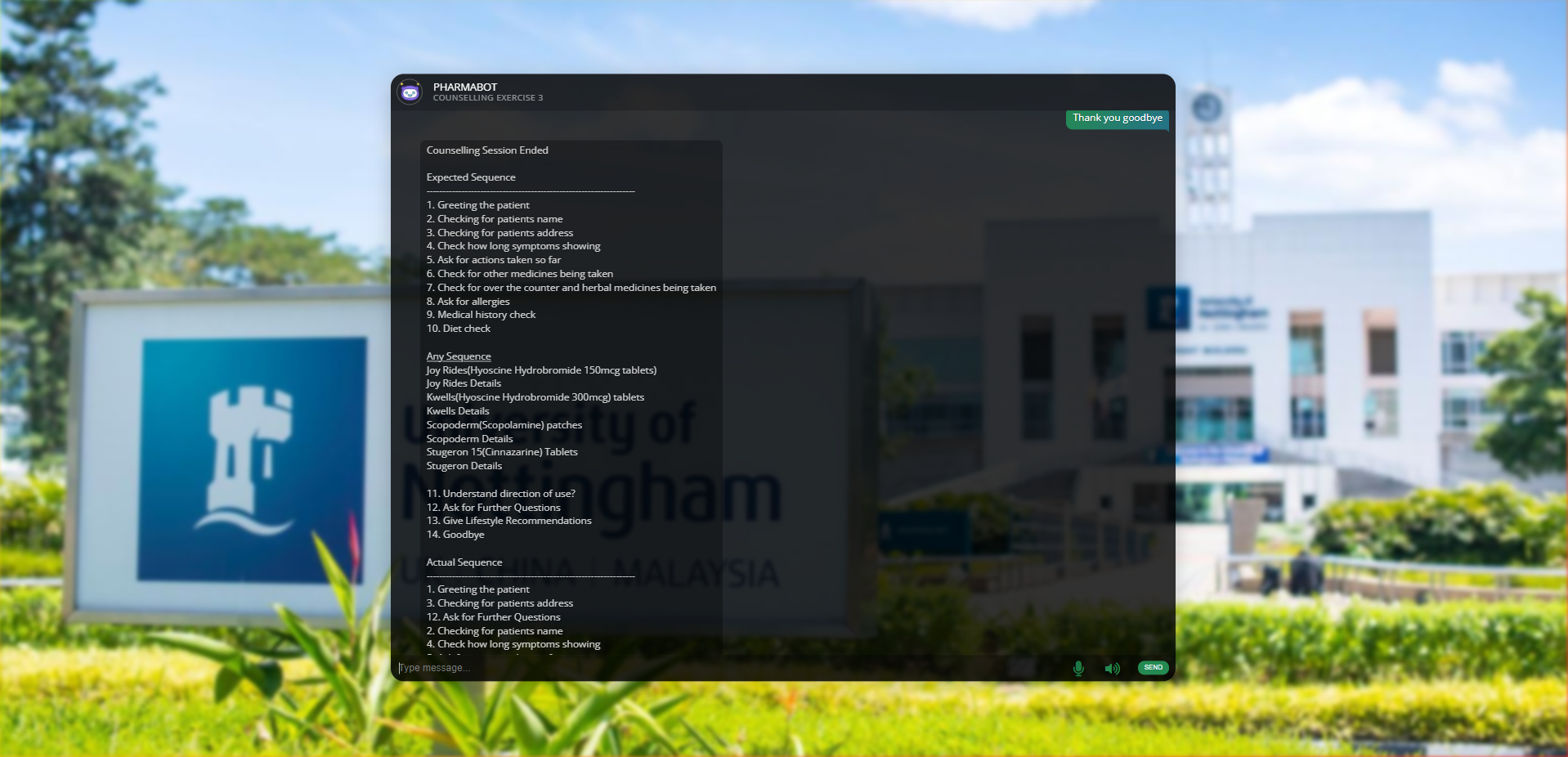 GitHub - hcyja1/Pharmabot: Counselling chatbot used for student practitioners to train ...
