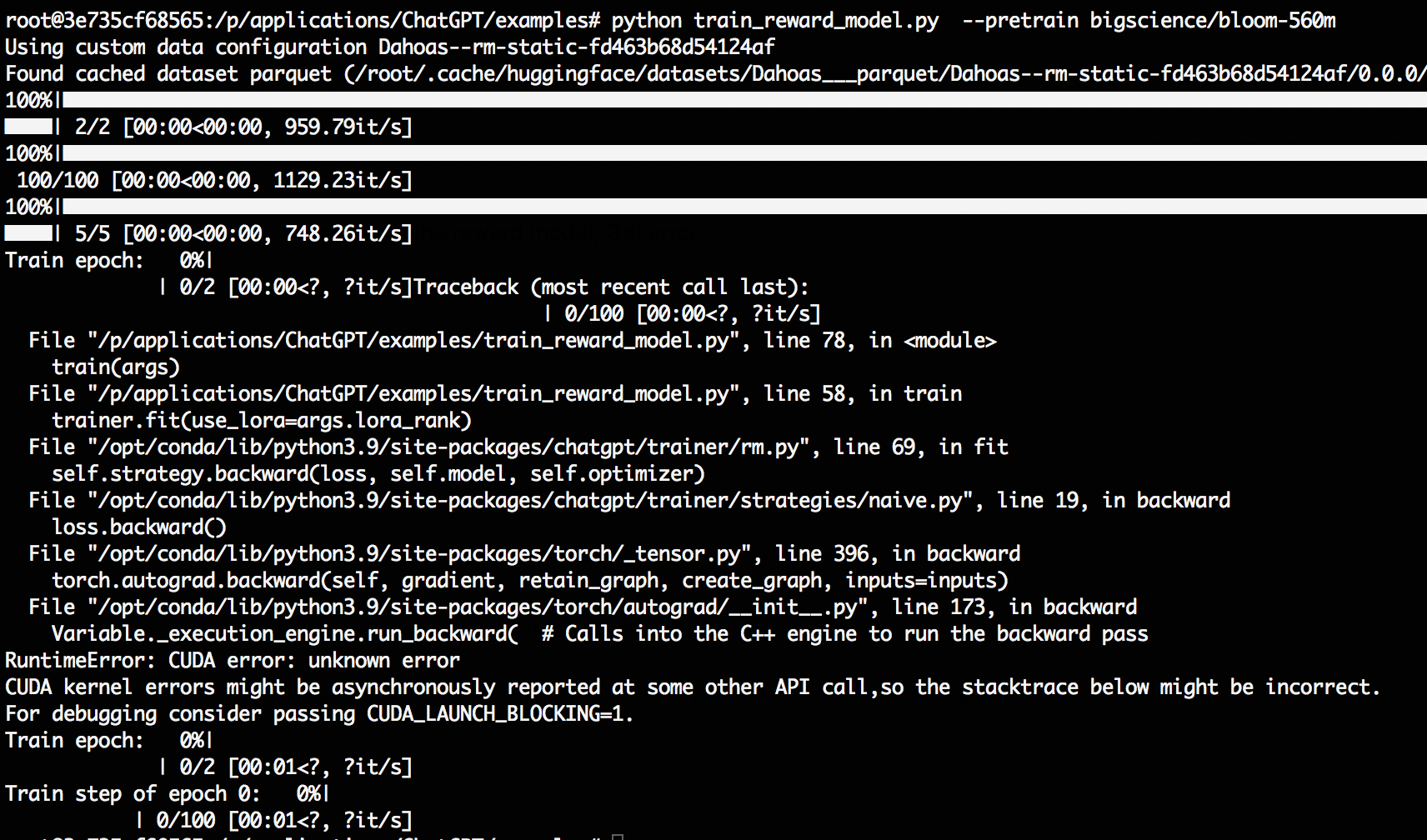 when Train the reward model, Get error · Issue #2818 · hpcaitech ...